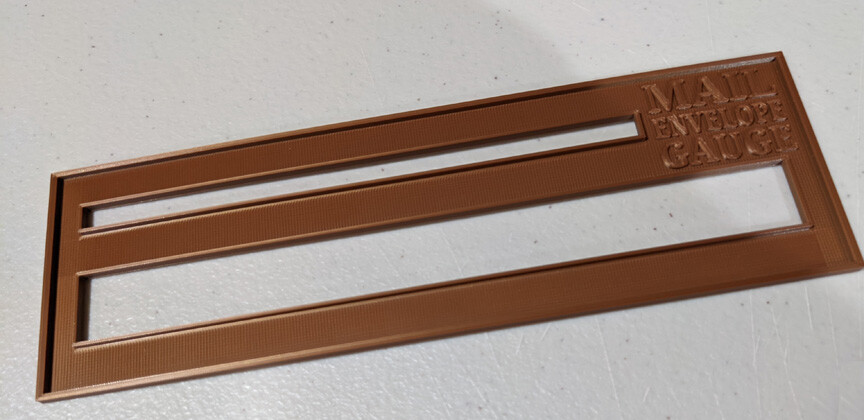 USPS measurement tool, flat envelope thickness gauge, mail shipping ...