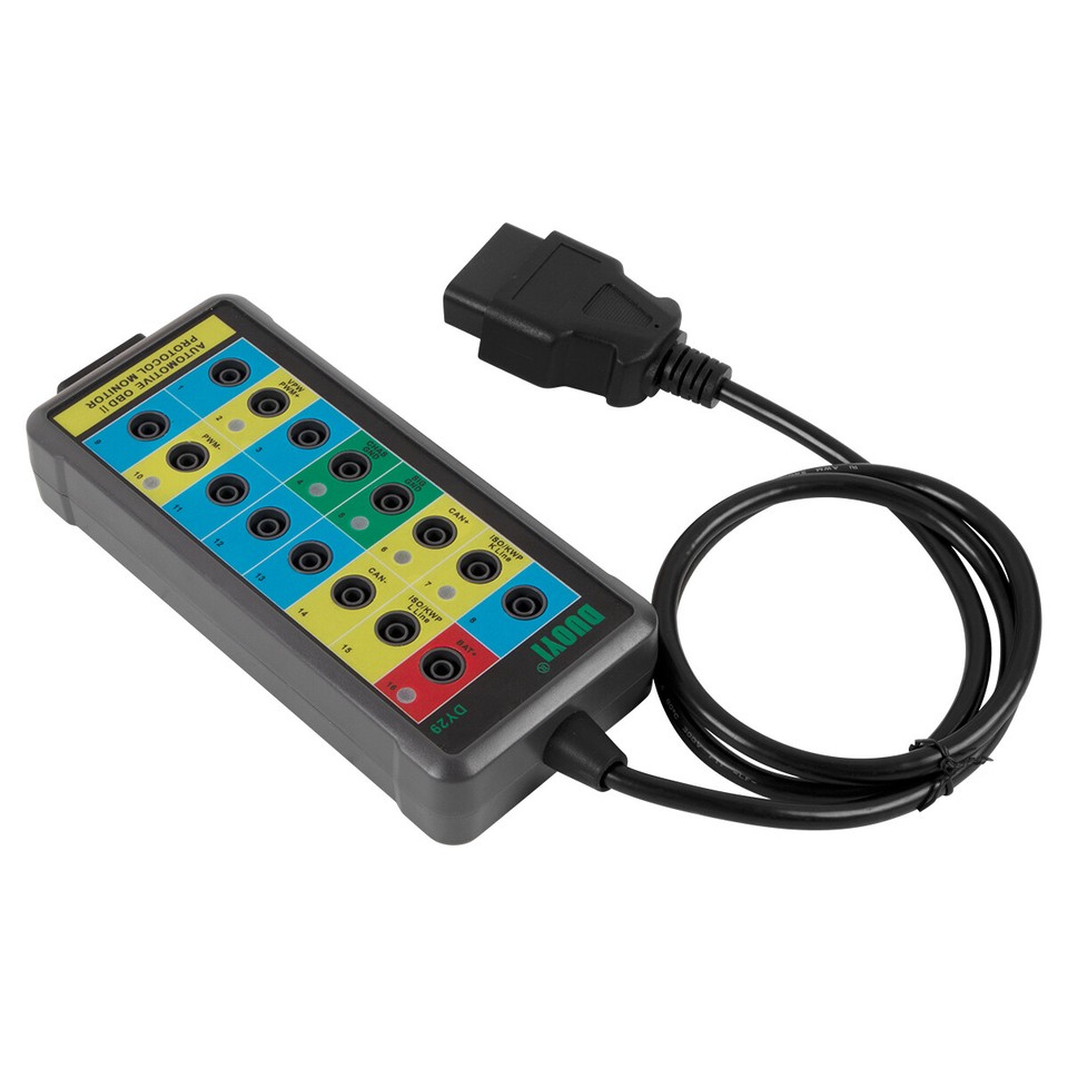 OBDII Breakout Box OBD2 Protocol Detector CAN Bus Analyzer with LED ...