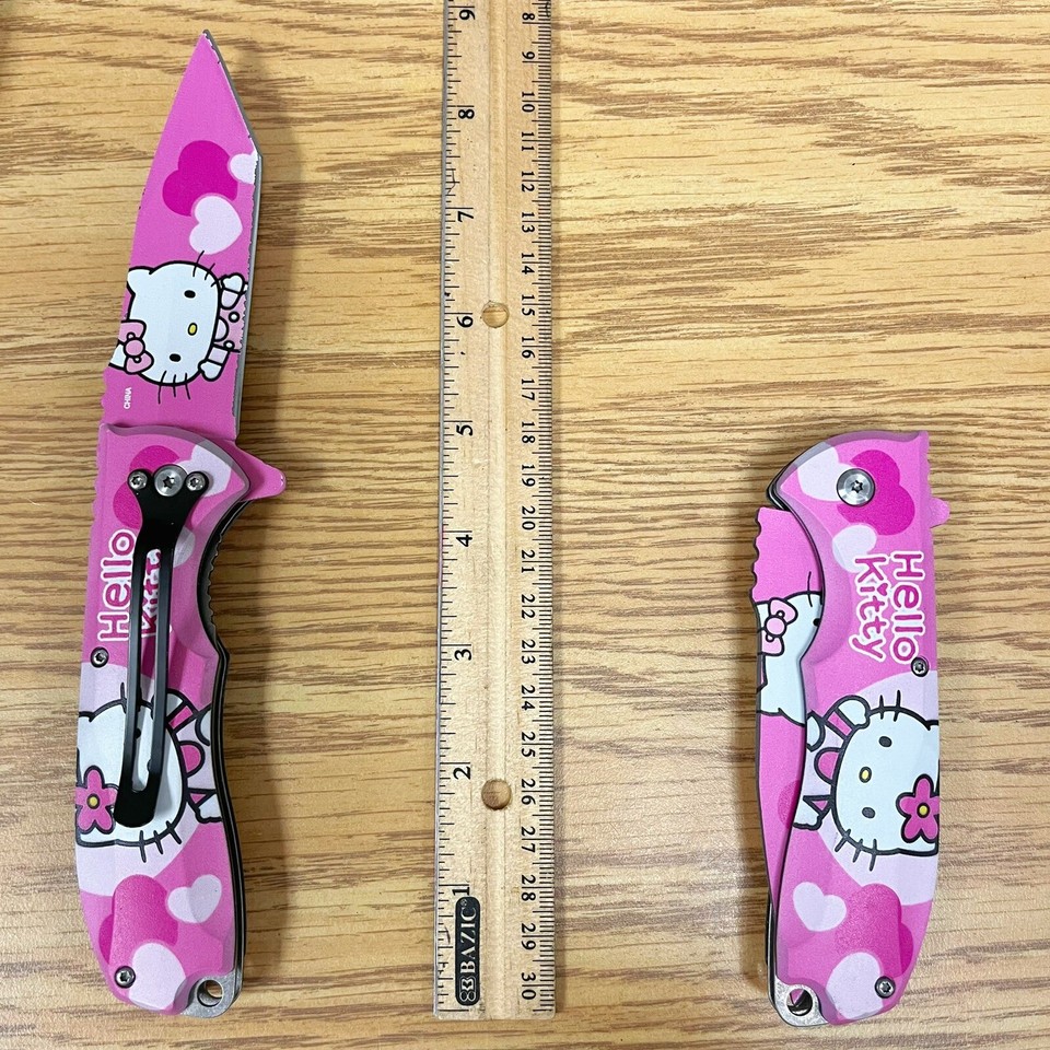 8.5" Hello Kitty Tactical Super Knife Spring Assisted Open Blade ...