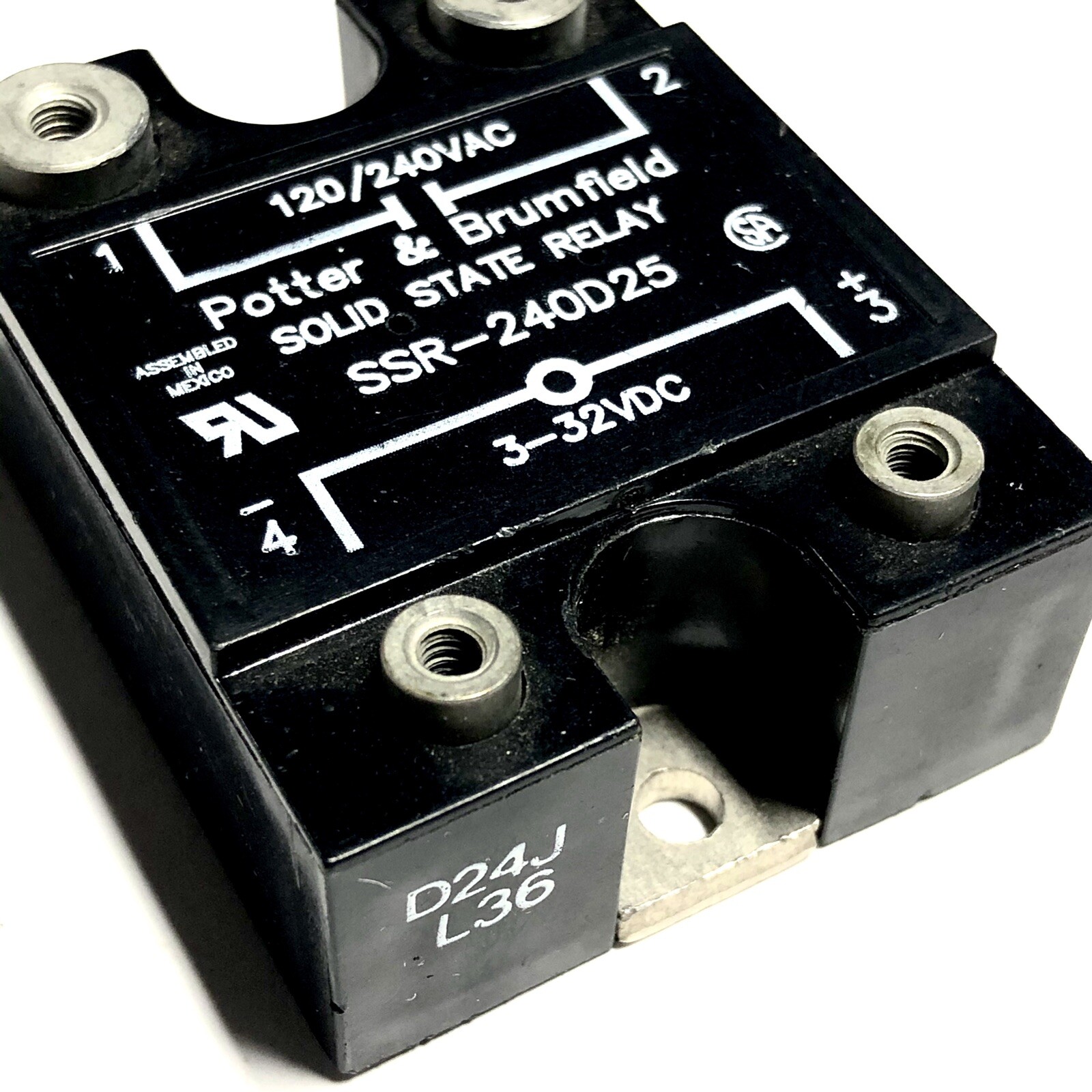 * Potter & Brumfield Solid State Relay SSR-240D25 3-32VDC IN to 120 ...