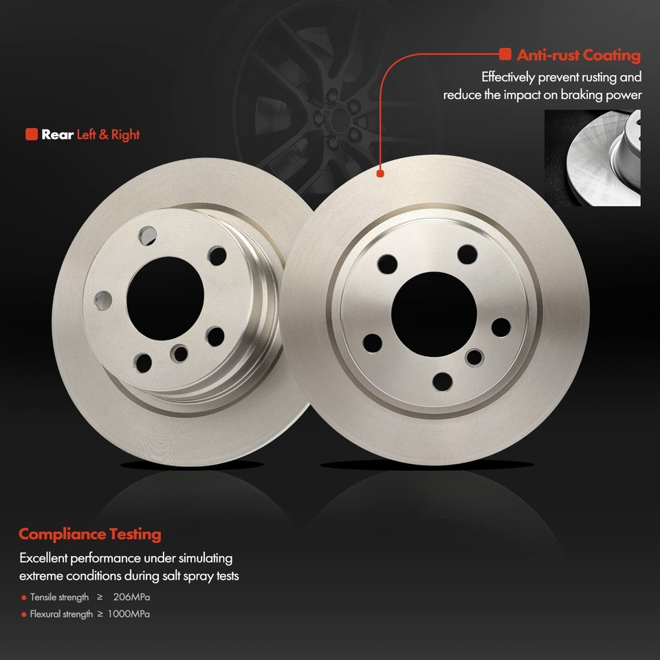 Solid Brake Discs+Brake Pads 290mm Rear for BMW 1 2 Series F20 F21 F22 ...