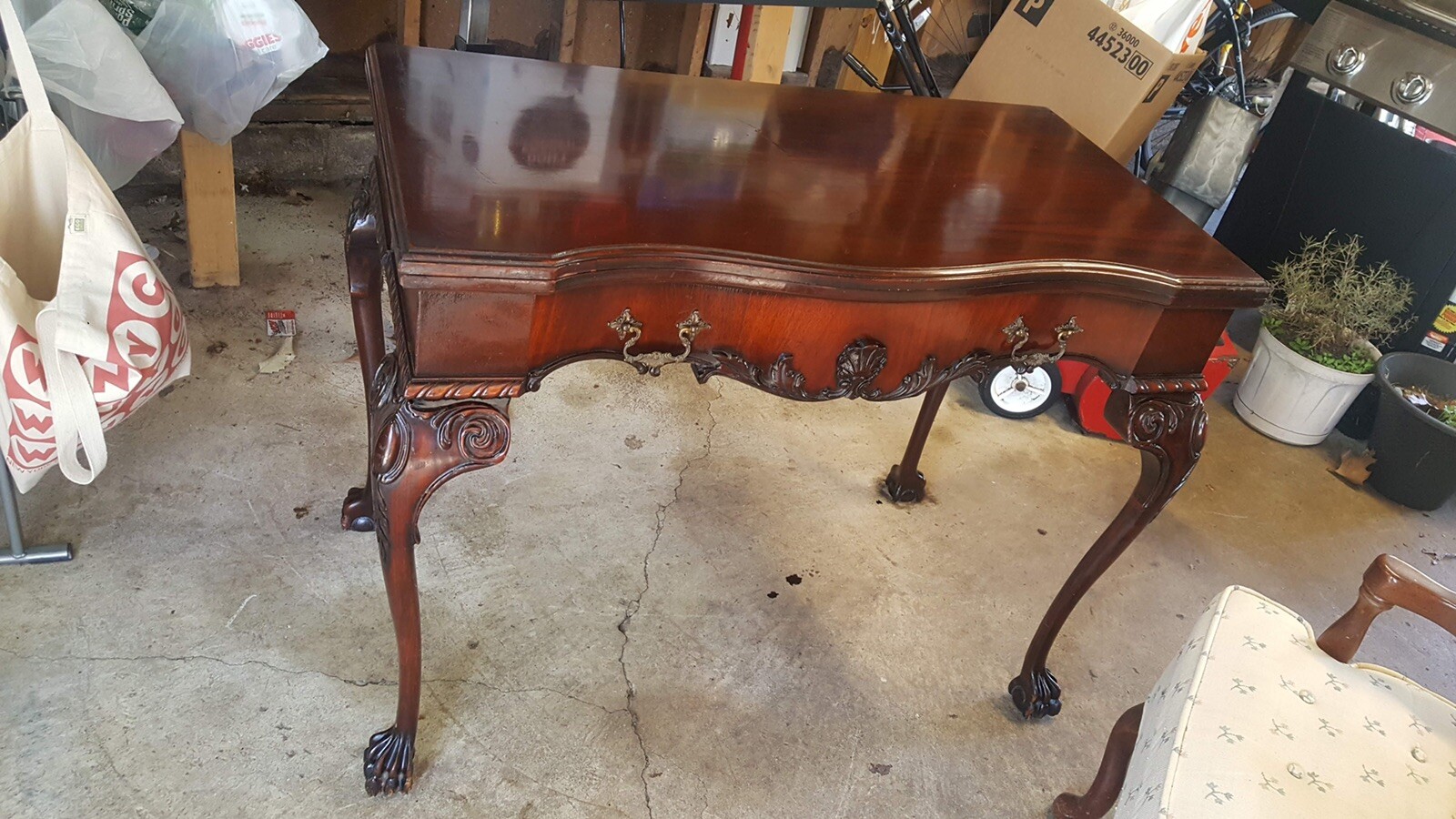 1940's Georgian Style Mahogany Expanding Game, Dining Table with 3 ...