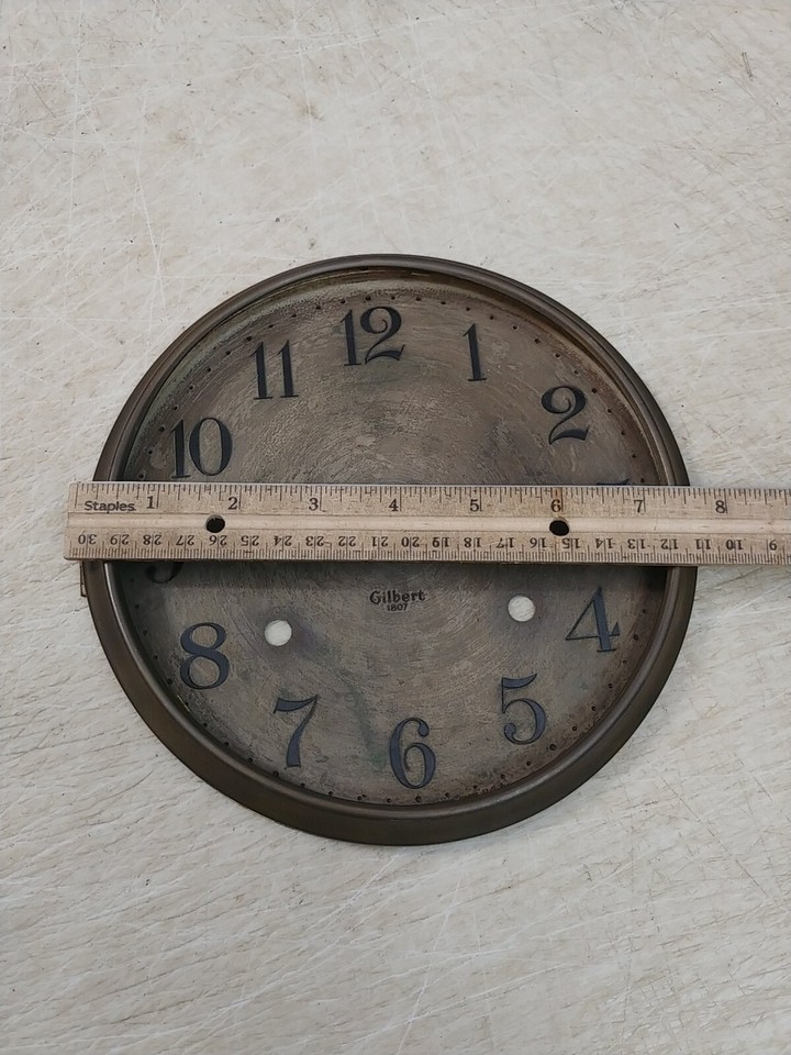 ANTIQUE LARGE GILBERT BANJO CLOCK DIAL & BEZEL NO GLASS | eBay