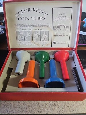 Coin Counting Tubes MMF Industries 5 Color Coded Tubes & Wrappers ...