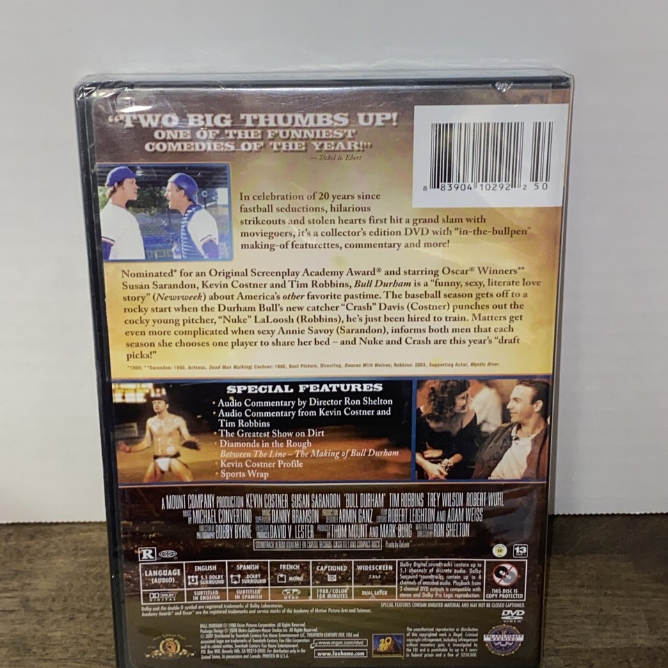 Bull Durham (DVD, 2008 Collectors Edition) Brand New And Sealed ...