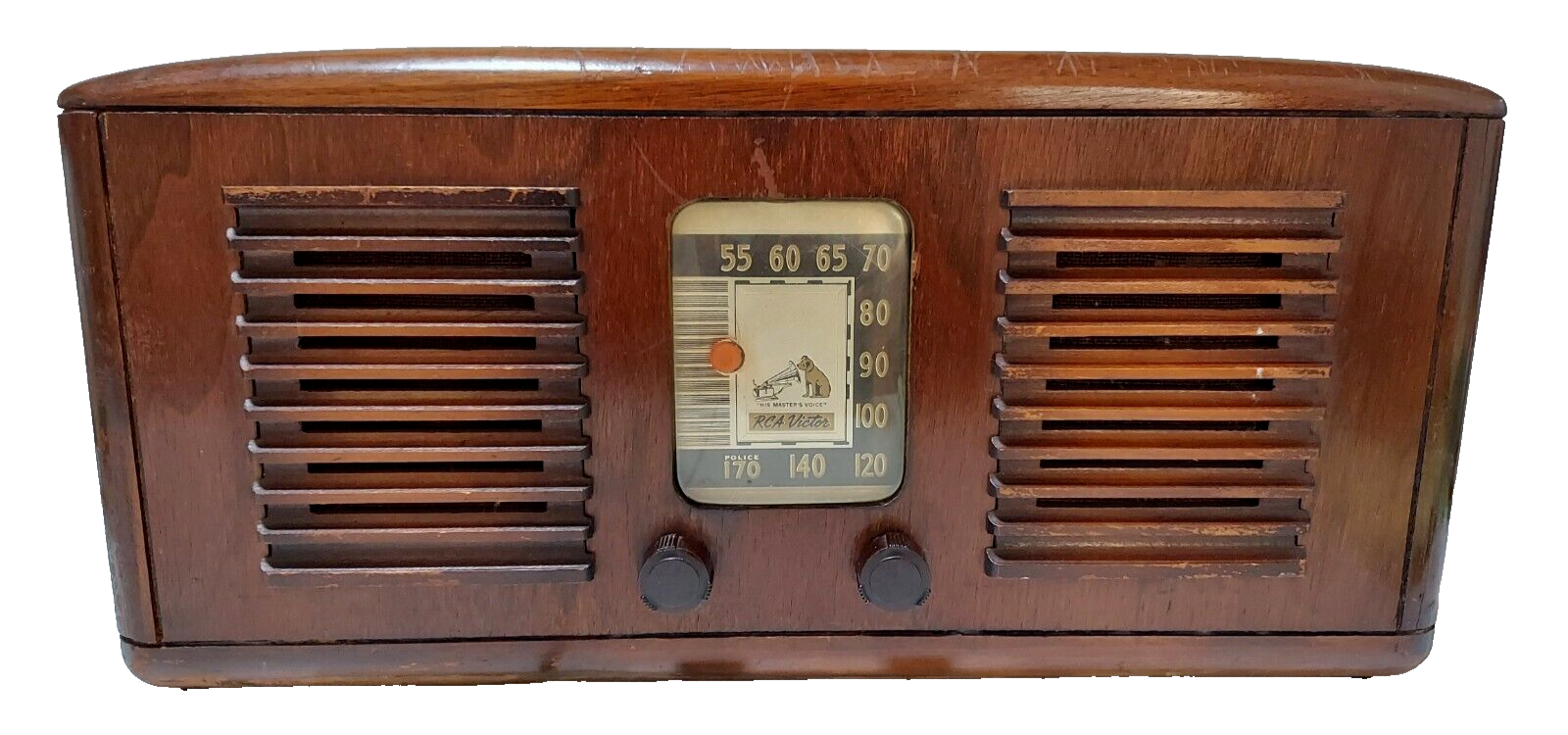 RCA Victor Art Deco 1942 Tube Radio Twin Trumpeter Model 55X Works | eBay