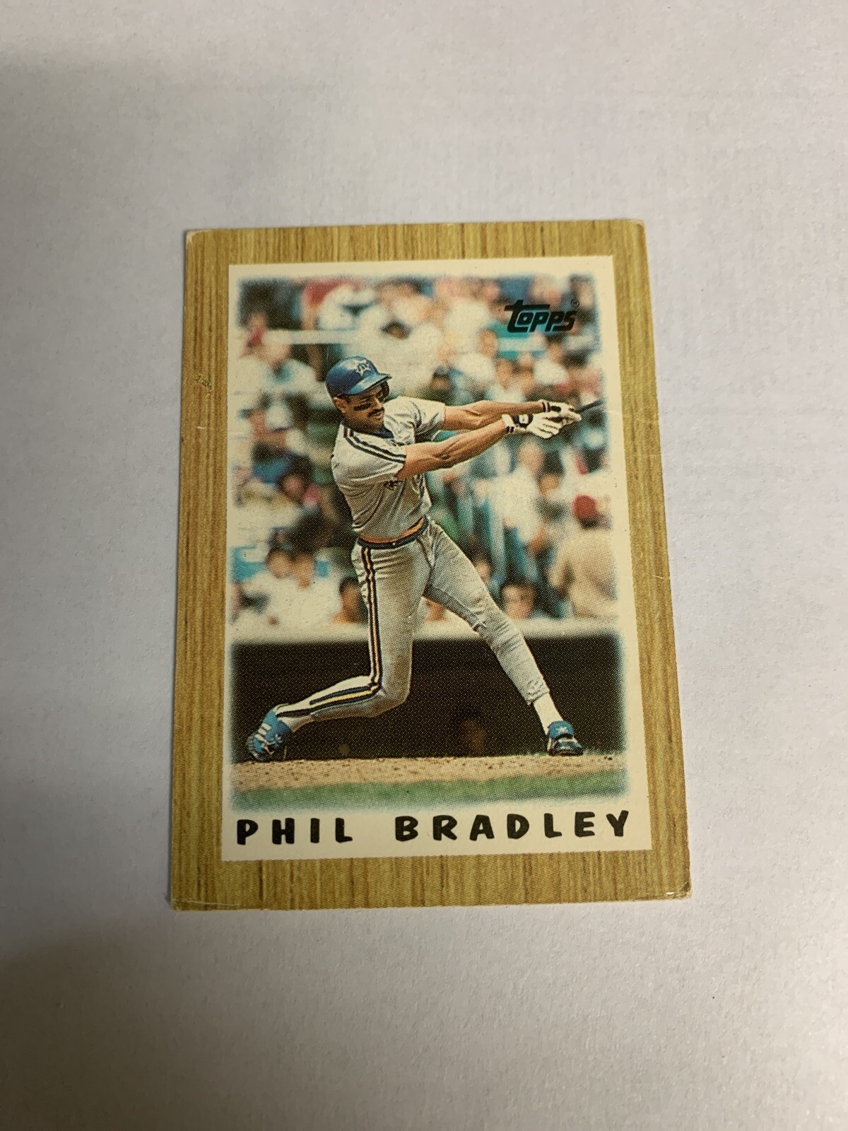 1987 Topps Mini Leaders Seattle Mariners Baseball Card #70 Phil Bradley ...