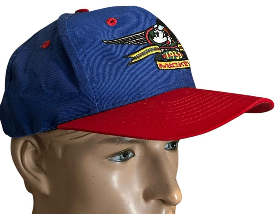 VTG '1933 Mickey' Blue/Red w/Parachute Filmstrip snapback Mickey ...