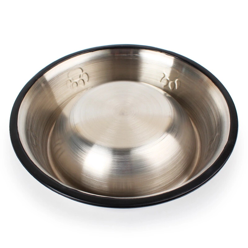 Non Slip Pet Bowl Feeding Food Water Dog Puppy Dish Stainless Steel ...