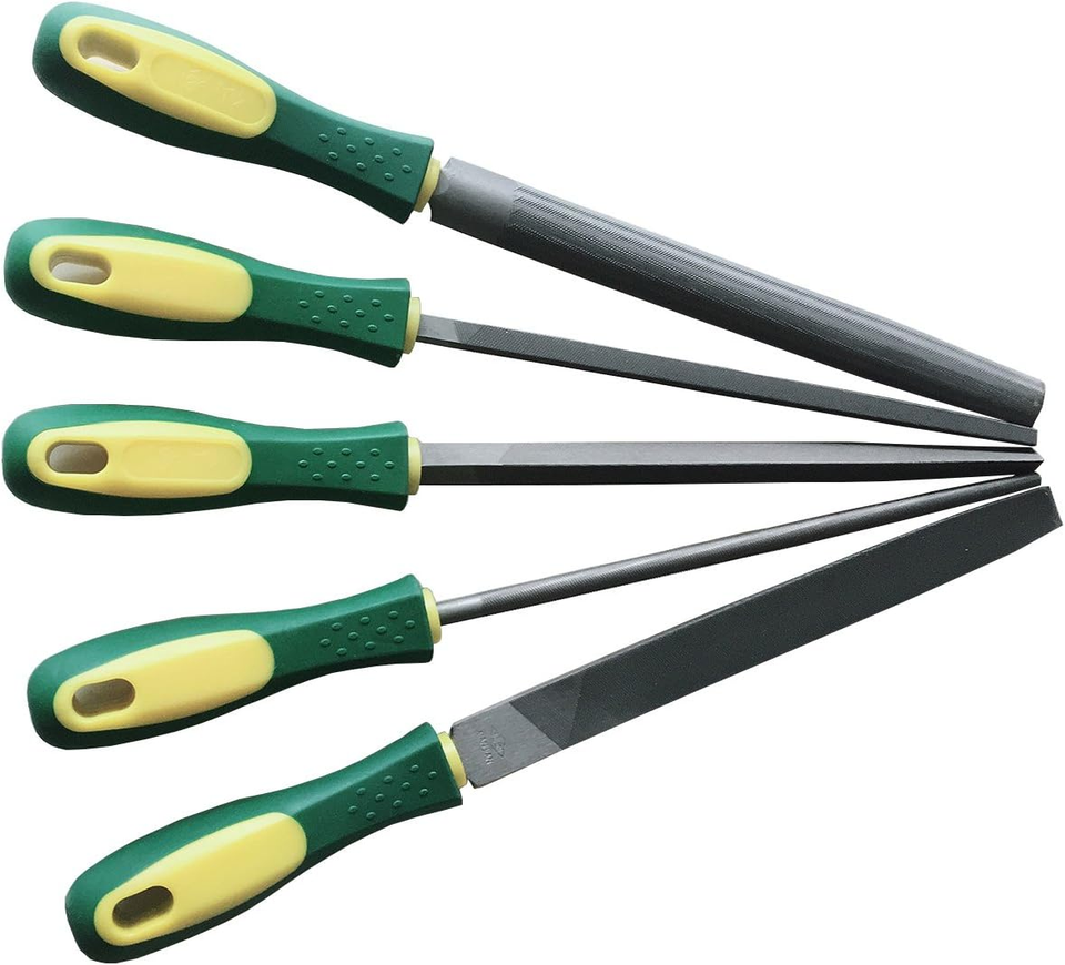 Metal File Set, 5-Piece, 8-Inch,High Carbon Steel File,Work for Metal ...