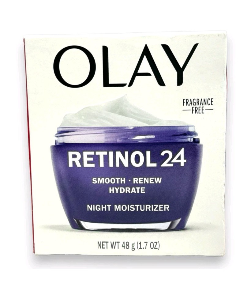 Olay Retinol 24 Night Moisturizer Fragrance-Free 48g 1.7oz. Each NEW IN ...