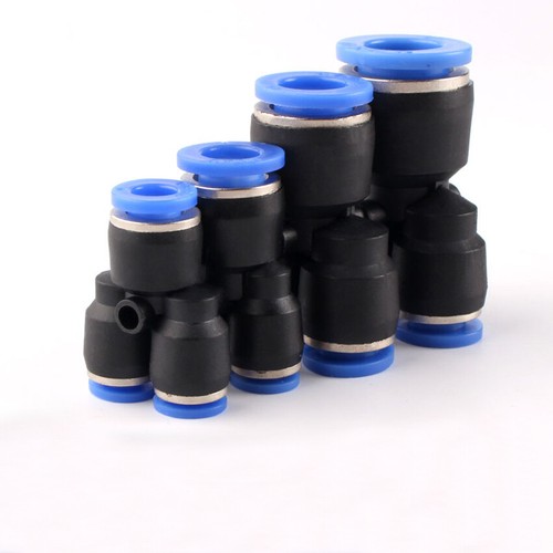Pneumatic Air Line Reducer Push-in Fittings Wye 4mm-12mm Tube Hose Y ...