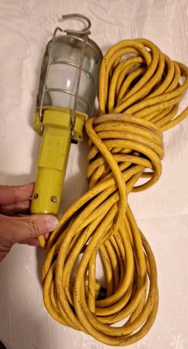 Vintage D. Woodhead Co. Industrial Drop Light Trouble Light W/ Heavy ...