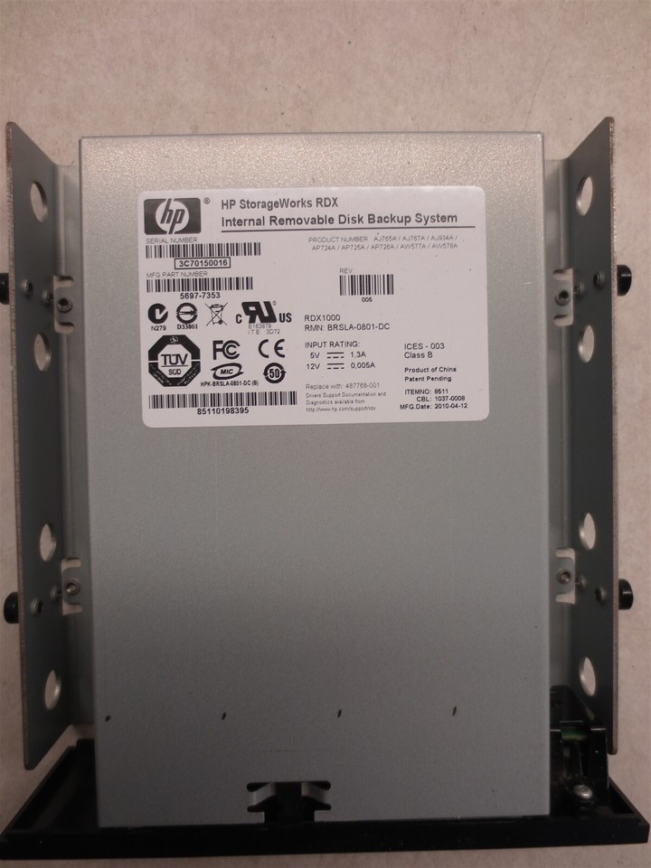 HP StorageWorks RDX1000 Internal Removable Disk Backup System, Used | eBay