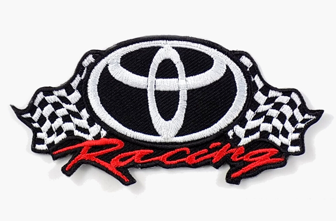 TOYOTA RACING EMBROIDERED PATCH IRON/SEW ON 4-1/4" x 2" FLAGS WRC DAKAR ...