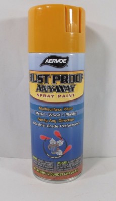 Rust Proof Any-Way Spray Paint- CAT Yellow Old Aervoe 167 12oz Can | eBay