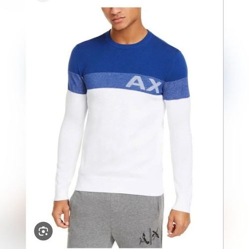 AX Armani Exchange Navy Logo Sweater Men Size XL | eBay