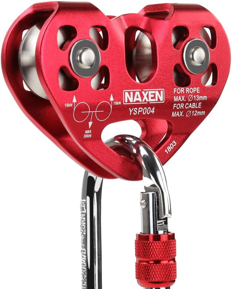 Zip Line Pulley Tandem Speed Dual Trolley with 25Kn Carabiner | eBay