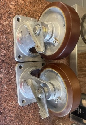 2. AEROL locking Straight casters in great condition....6” wheels. | eBay