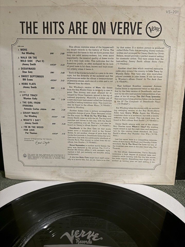 The Hits Are On Verve - Various Artists - Verve Records Pressing V6S ...
