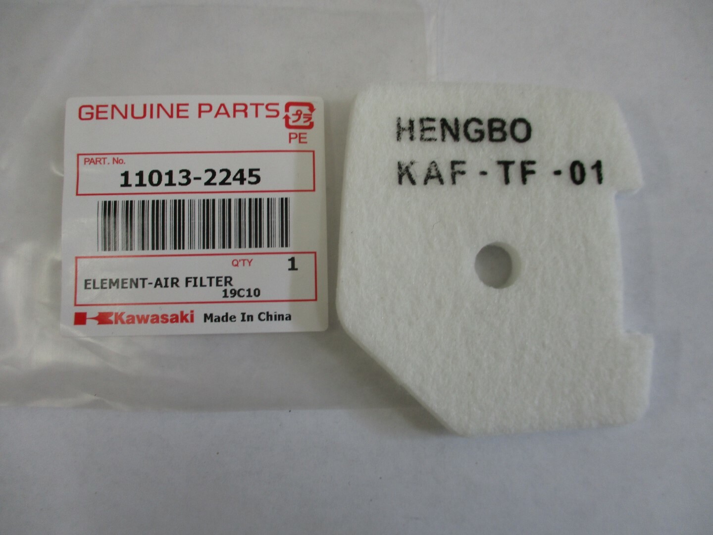 Genuine Kawasaki 11013-2245 Air Filter Element Hedge & String Trimmer ...