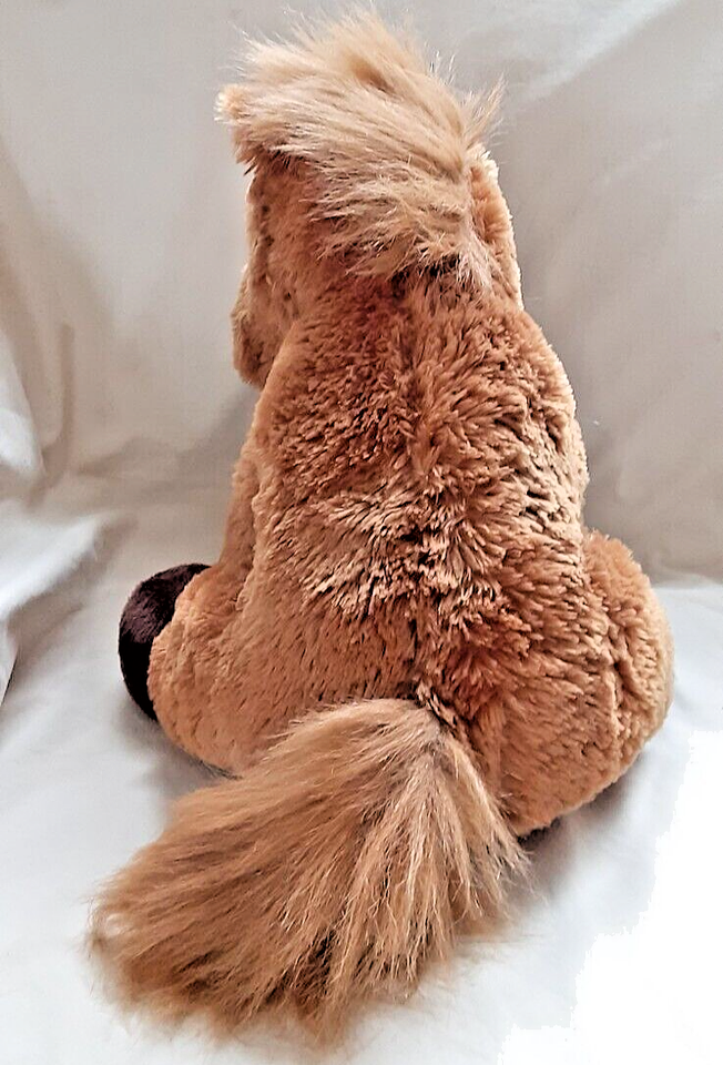 Aurora Brown Horse Sitting Plush Stuffed Animal White Spor on Face 16 ...