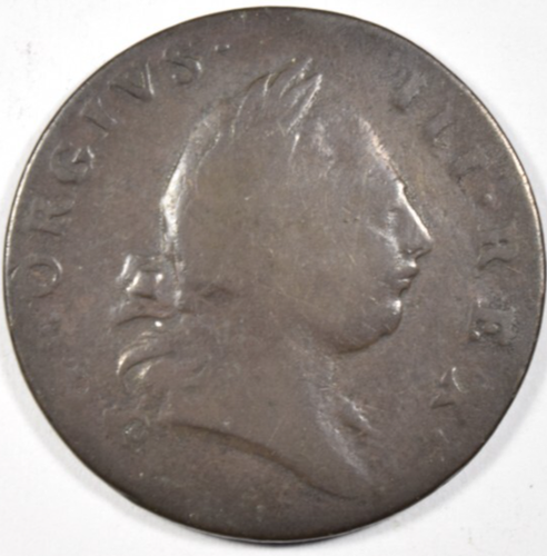 1773 Virginia Half Penny Colonial Copper ~ With Period Dot ~ Problem ...