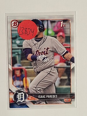 2018 Bowman Paper Isaac Paredes 1st Propect Card Detroit Tigers BP76 | eBay