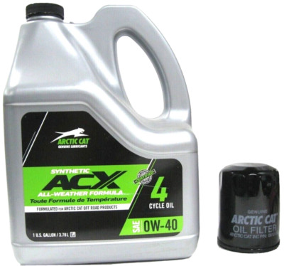 Arctic Cat Oil Change Kit 0W-40 ACX Synthetic Wildcat Prowler Alterra ...