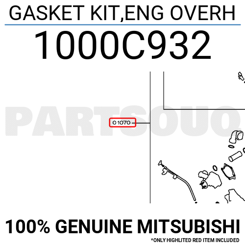 1000C932 Genuine Mitsubishi GASKET KIT,ENG OVERH | eBay