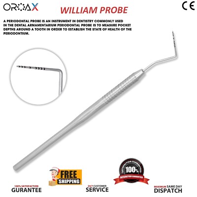 Dental Examination William Probe Diagnostic Dentists Explorer ...