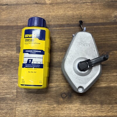 Vintage Irwin Straight-Line Chalk Line Reel Made in USA Metal- With ...