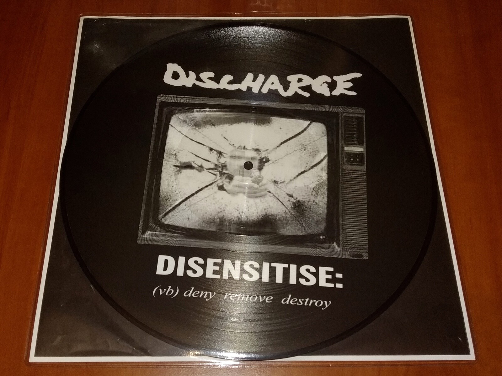 DISCHARGE DISENSITISE *RARE PICTURE DISC VINYL LP VILE RECORDS 2009 UK ...