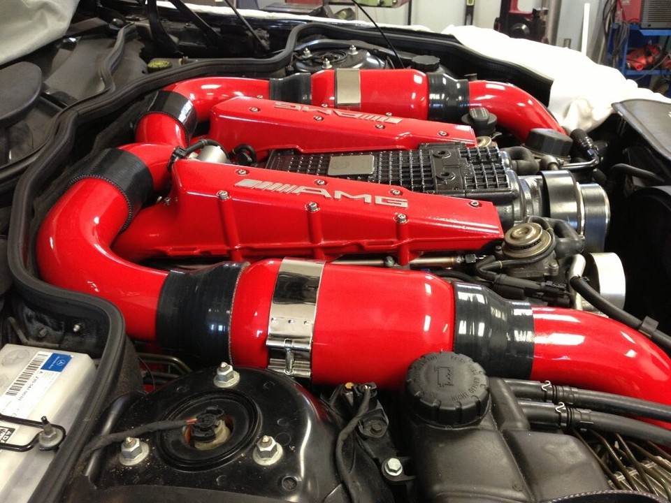 E55 AMG Performance Red Intake Supercharg AMG M113K E55 CLS55 SL55 S55 ...