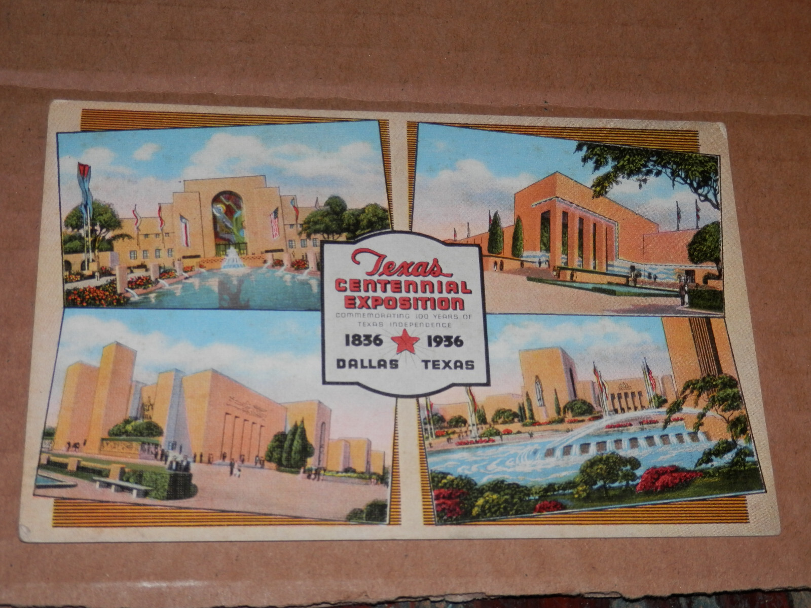 DALLAS TEXAS - CENTENNIAL EXPOSITION POSTCARD - 1836-1936 | eBay