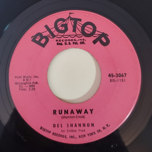 Del Shannon RUNAWAY / JODY (ROCK N ROLL 45) #3067 PLAYS VG+ TO VG++ | eBay