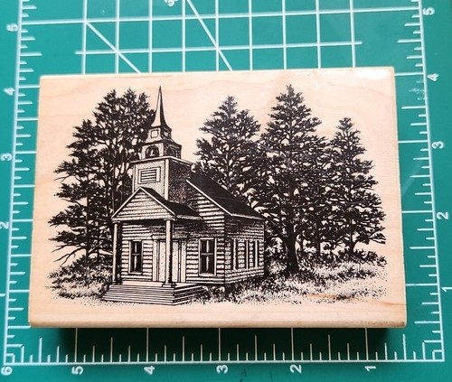 Vintage Stampscapes- Rubber Stamp "Country Chapel" Church- Cards- EUC ...
