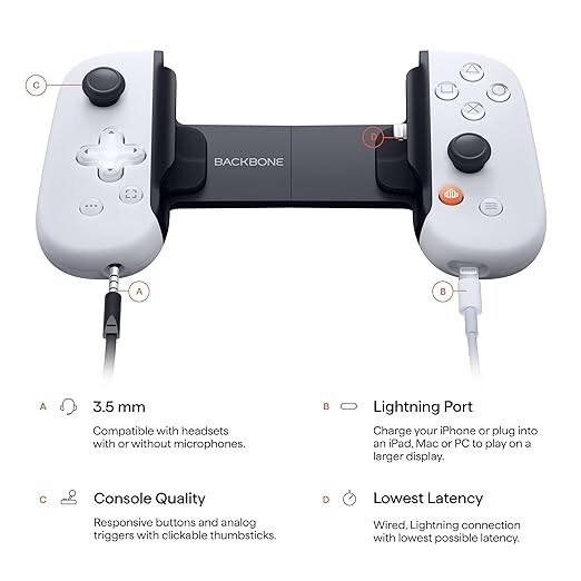 BACKBONE One Mobile Gaming Controller for iPhone (Lightning ...