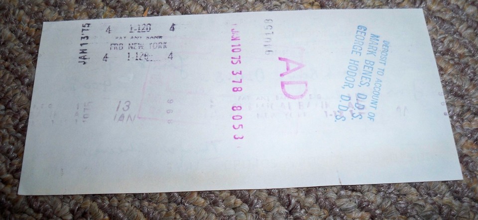 Mary Cheever Signed Check | eBay