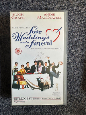 Four Weddings And A Funeral - VHS Video - Pal - Video Cassette | eBay UK
