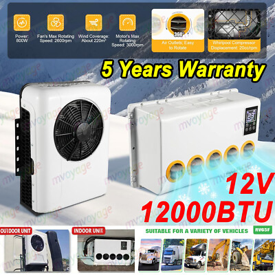 12V 12000BTU Air Conditioner Mini Split A/C For Semi Trucks Bus RV ...