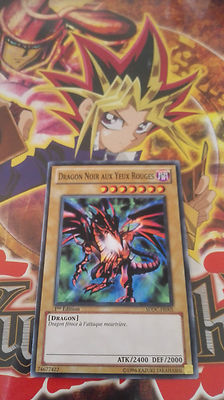 Carte Yu-Gi-Oh! Dragon Noir aux Yeux Rouges SDDC-FR005 Commune ...