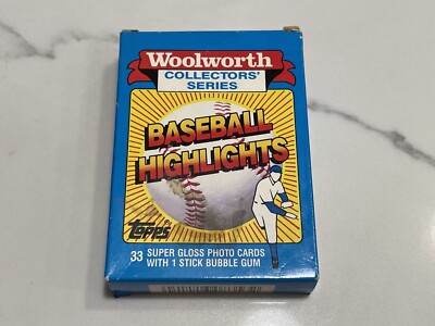 1988 Topps Woolworth Baseball Highlights Collector's Series Trading ...
