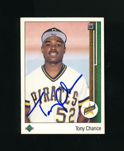 1989 Upper Deck #3 Tony Chance rc signed auto autograph crisp blue ...