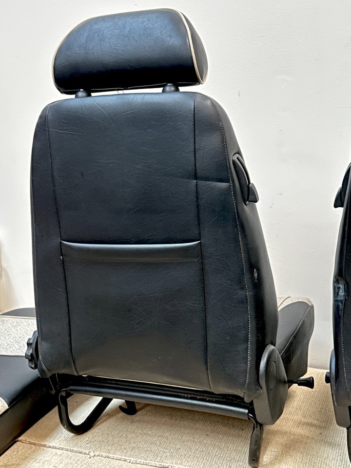Genuine Classic Mini MPI Seats - Cooper Monaco Black Leather Interior ...