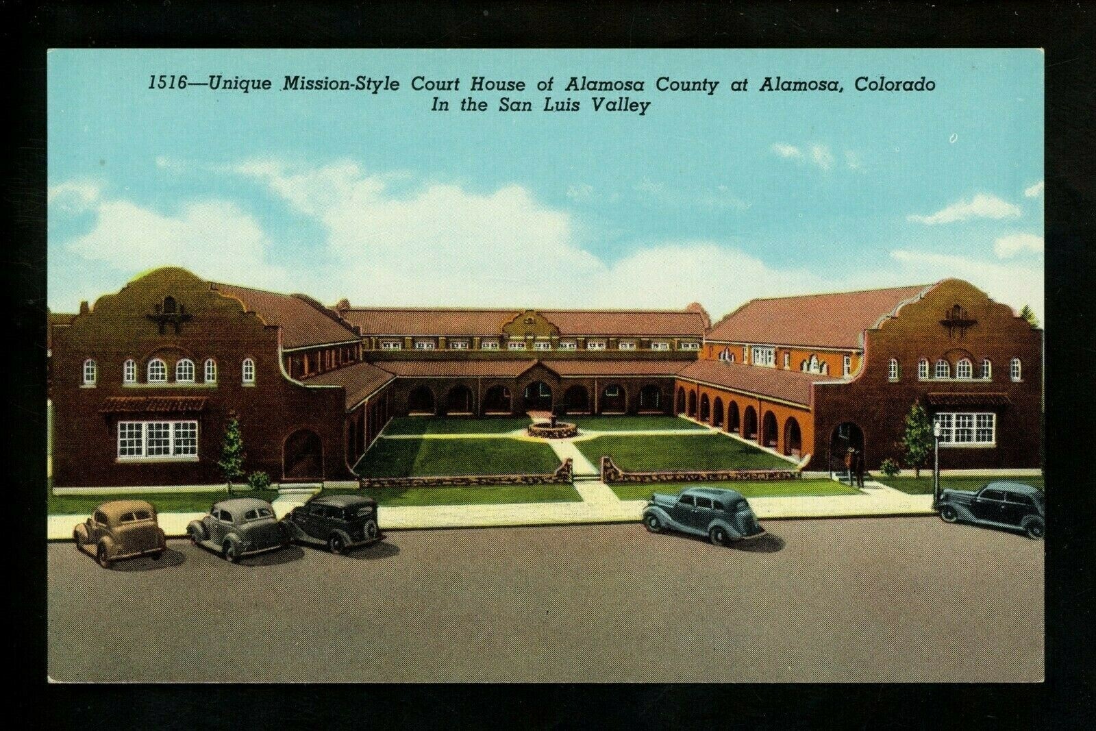 Colorado CO postcard Alamosa , Court House Mission Style San Luis ...