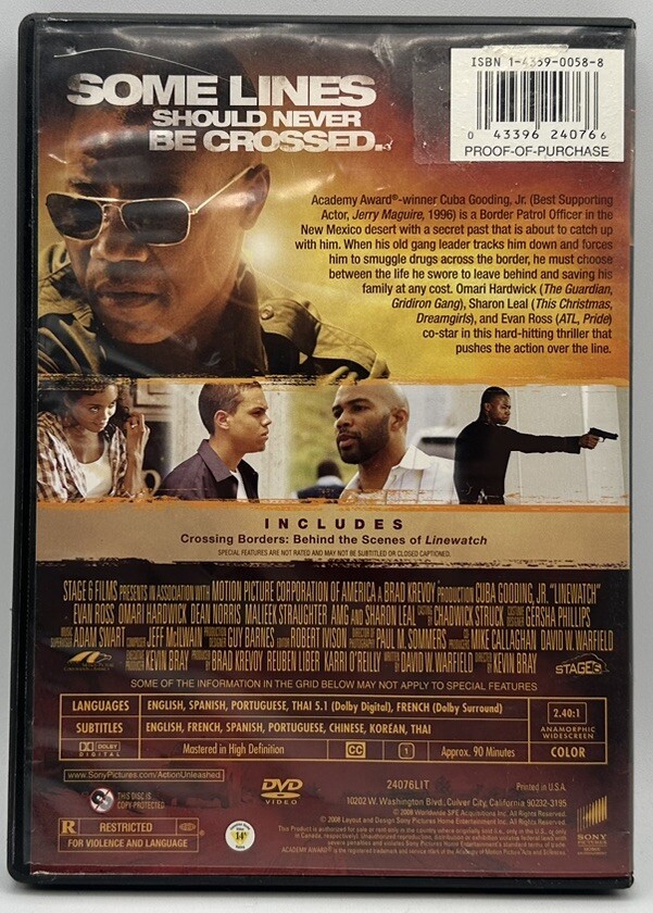 Linewatch DVD Cuba Gooding Jr Evan Ross Dean Norris Free Shipping 2008 43396240766 | eBay