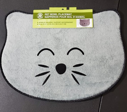 Cat Pet Dog Food Placement Mat Non slip Gray NEW | eBay