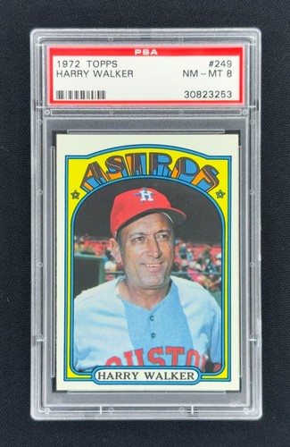 1972 Topps #249 Harry Walker MG (Houston Astros) PSA 8 NM/MT CENTERED ...