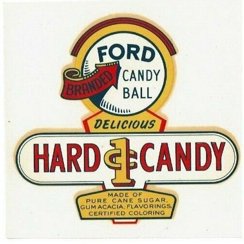 Ford Gumball Machine New Old Stock Water decal Hard Candy 1 Cent | eBay